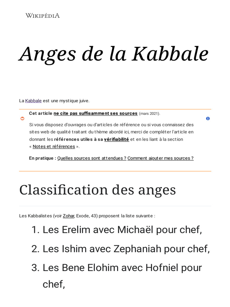 Les Anges de la Kabbale et leurs Rôles | PDF | Ange | Théologie juive