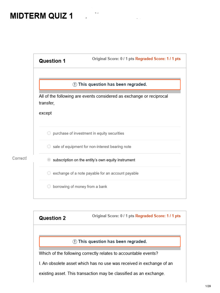 CFAS Quiz 1 | Download Free PDF | Balance Sheet | Financial Statement