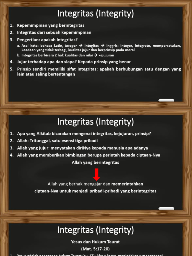 Integritas dalam Kepemimpinan Kristen | PDF