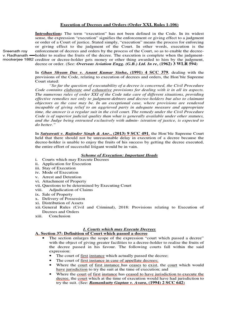 Execution of Decree 1 | PDF | Judgment (Law) | Lawsuit