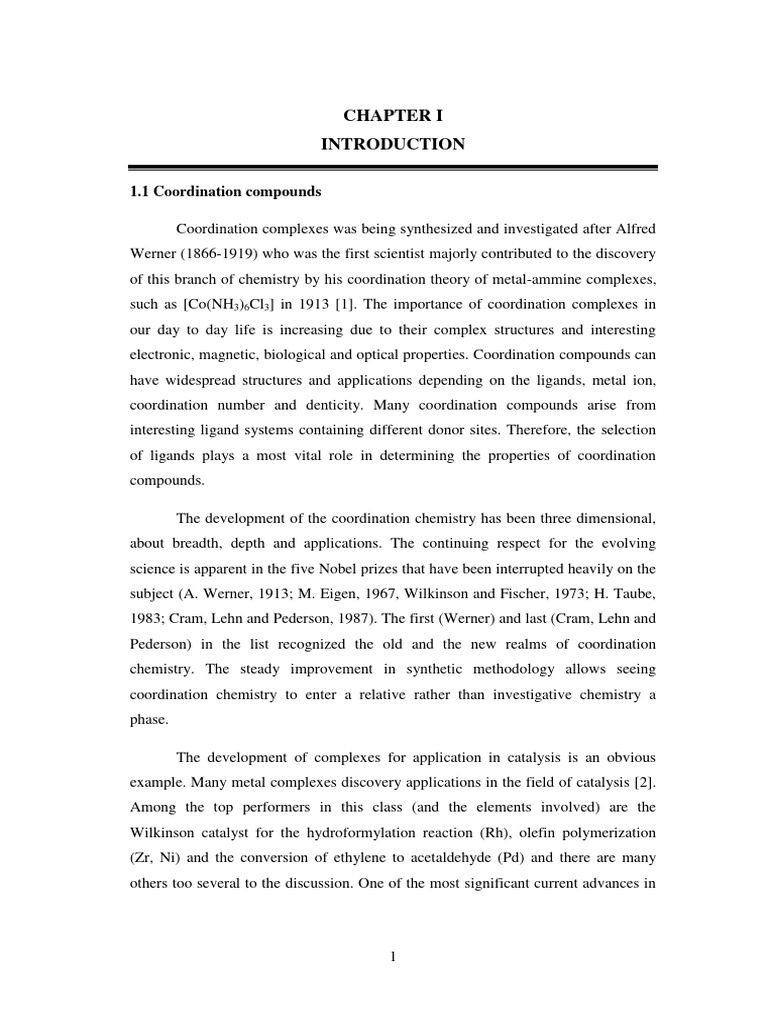1.1 Coordination Compounds | PDF | Coordination Complex | Ligand