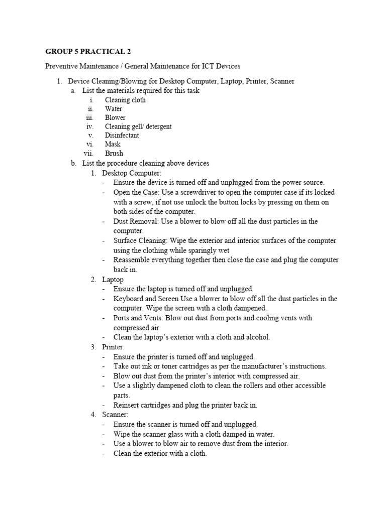 ICT Device Maintenance Guide | PDF | Computer Data Storage | Random ...