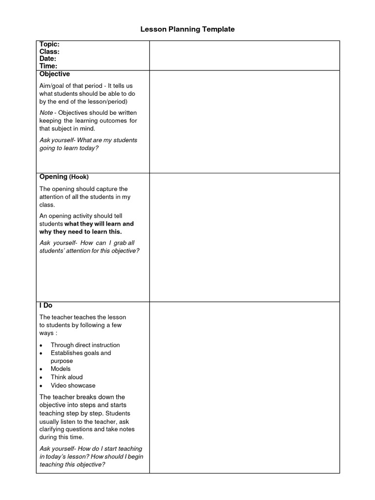 Lesson Plan Guide for Teachers | PDF | Career & Growth