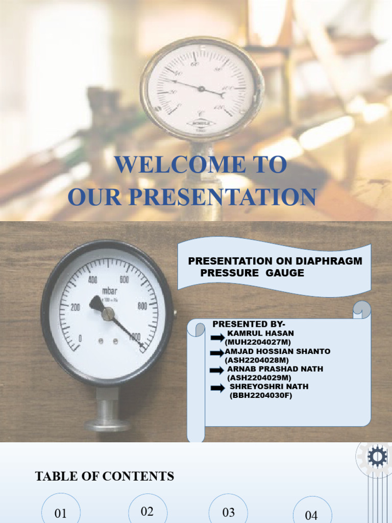 Diaphragm Pressure Gauge 4 | PDF | Pressure Measurement | Pressure