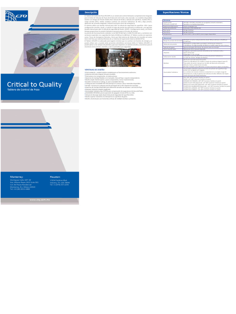 Critical to Quality Well Control | PDF | Bomba | Presión
