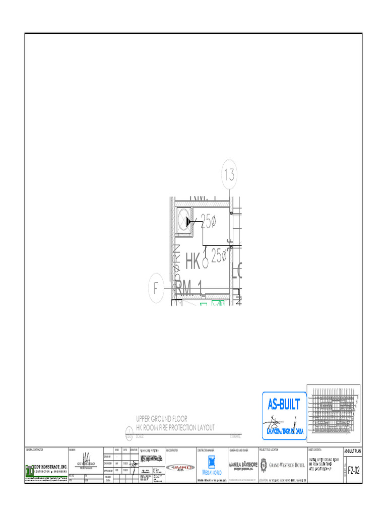 HK Room Fire Protection Layout Plan | PDF