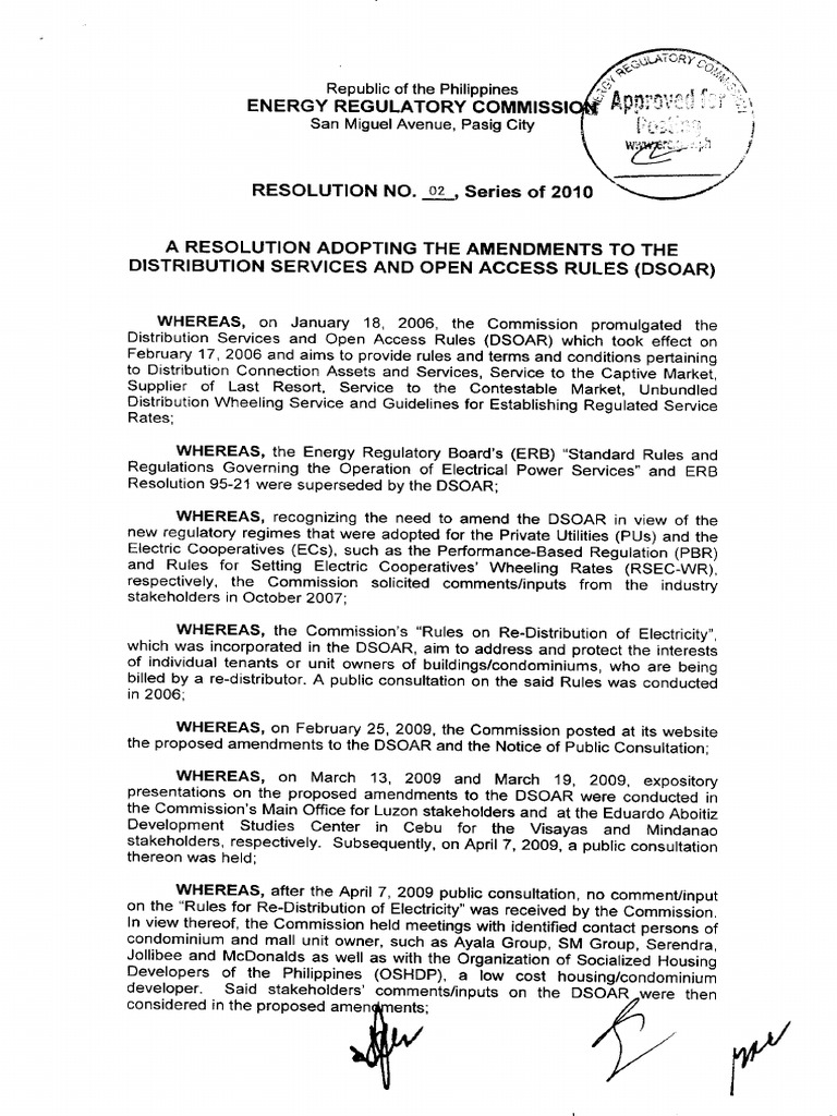 Distribution Services and Open Access Rules | PDF