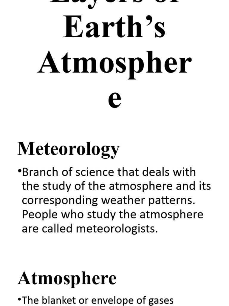 Layers of Earth's Atmosphere Explained | PDF | Atmosphere Of Earth ...