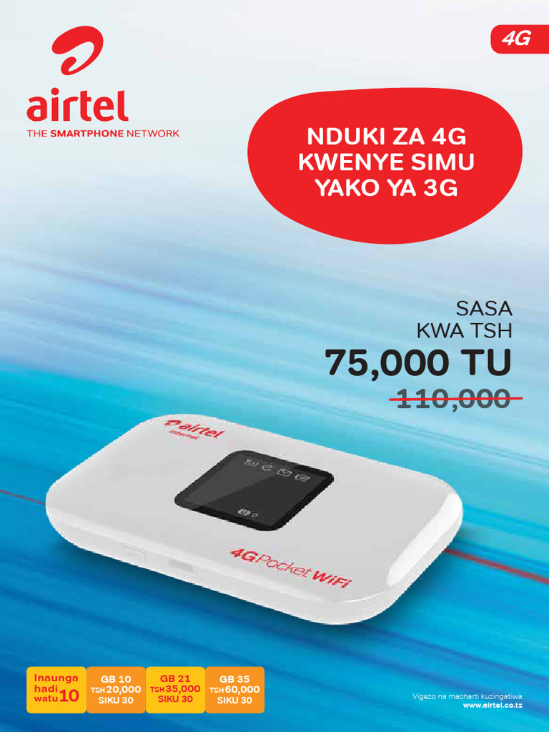 Airtel Tanzania 4G Pocket WiFi | PDF