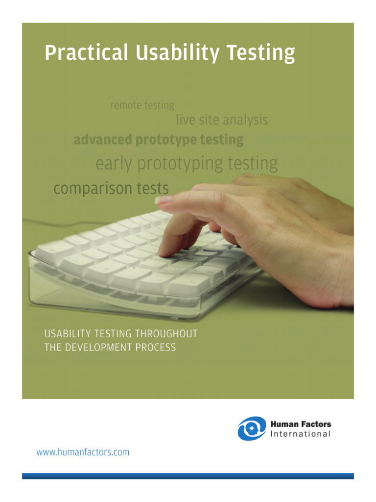 Practical Usability Testing Brochure Download Free Pdf Usability