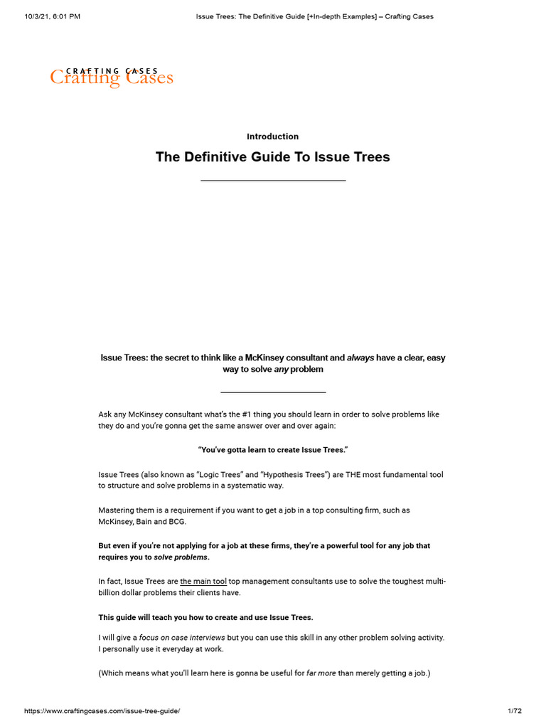 Issue Trees - The Definitive Guide (+in-Depth Examples) - Crafting ... Issue Trees - The Definitive Guide (+in-Depth Examples) - Crafting ...