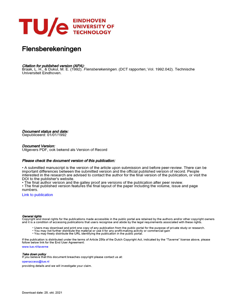 Flens Doorbuiging | PDF