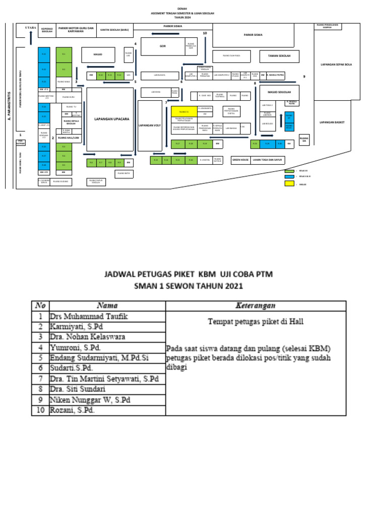 Denah Ruangan Sekolah 2024 | PDF