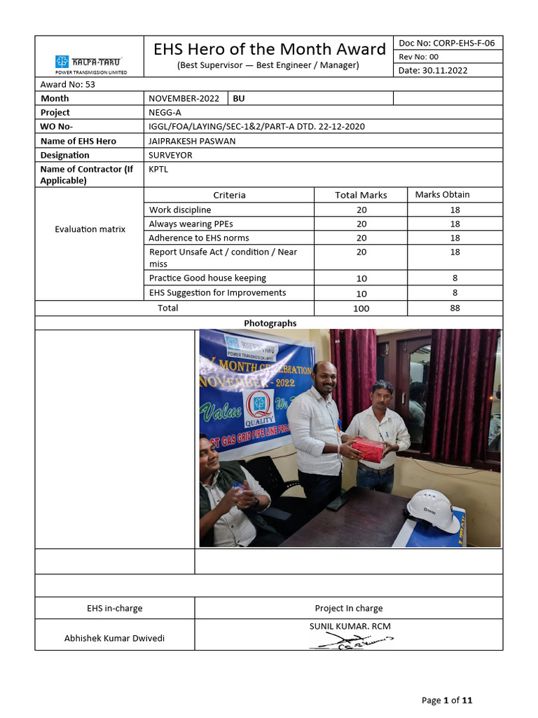 10 Ehs Hero Of The Month Nov 2022 Pdf