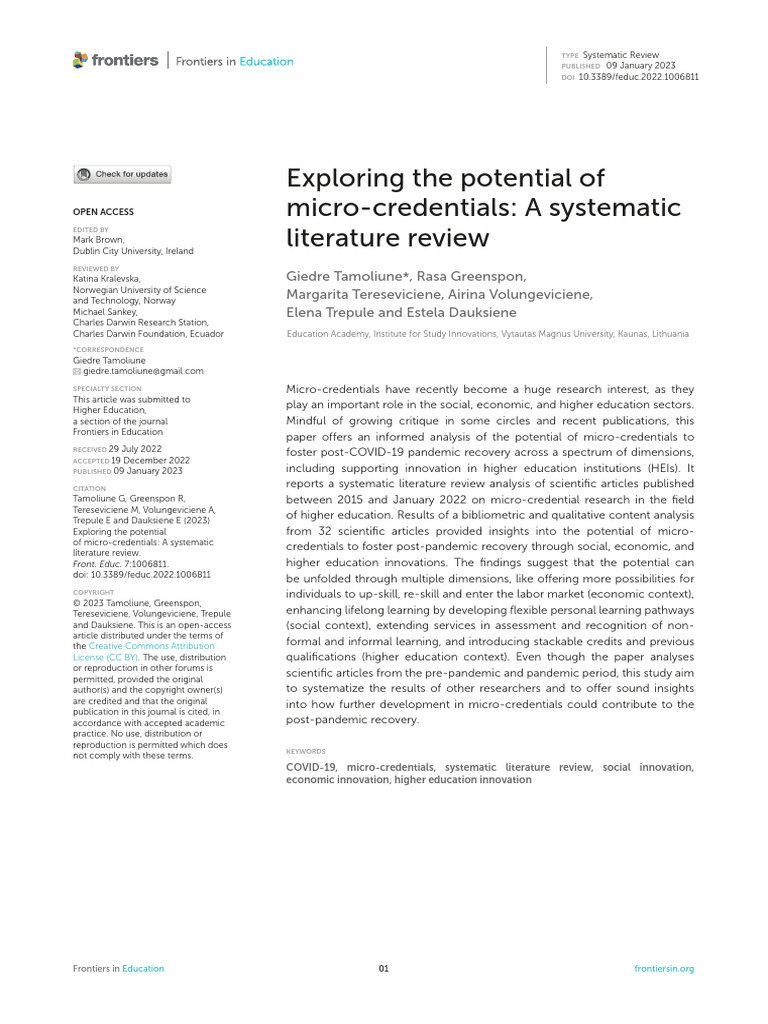 Exploring_the_potential_of_micro-credentials_A_sys | PDF | Systematic Review | Science