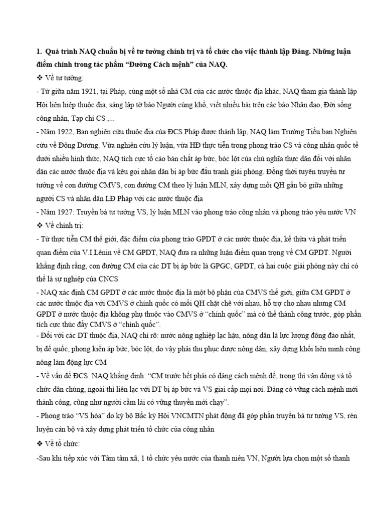 NỘI DUNG ÔN TẬP LSĐ HKII 23-24 (theo vấn đề) | PDF