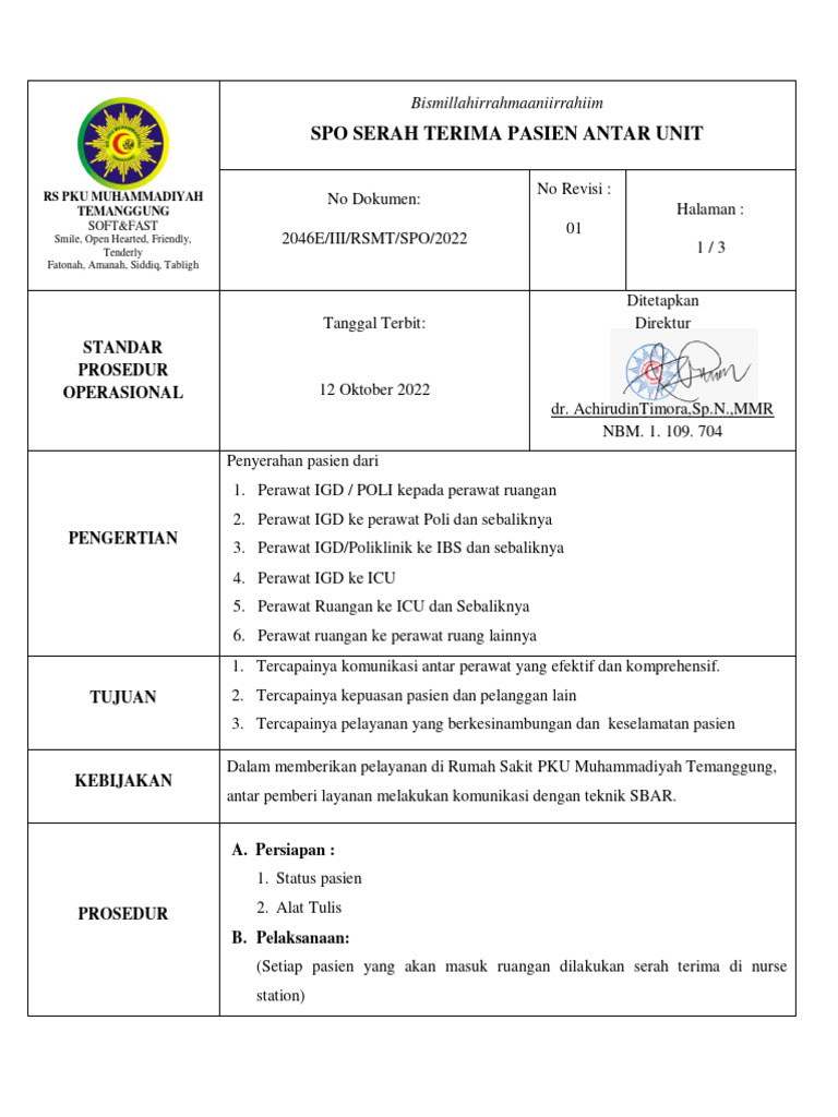 Spo Serah Terima Antar Unit | PDF