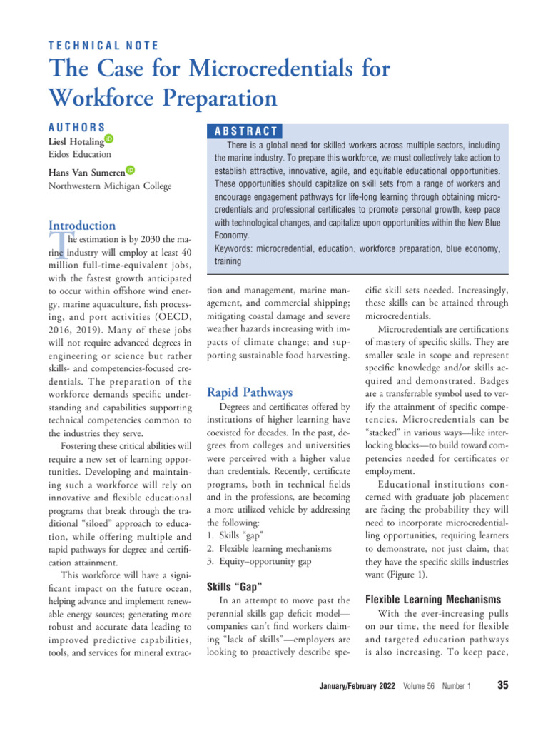 The Case For Microcredentials For Workforce Population | PDF | Learning | Employment