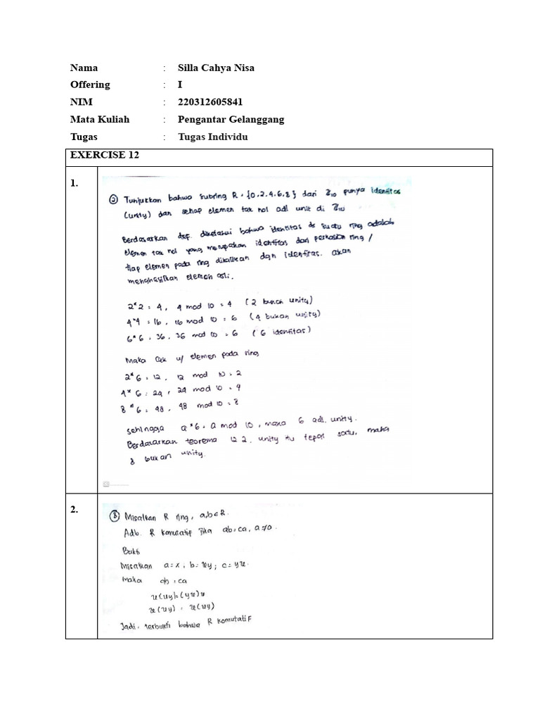 Pengantar Gelanggang: Tugas Individu | PDF