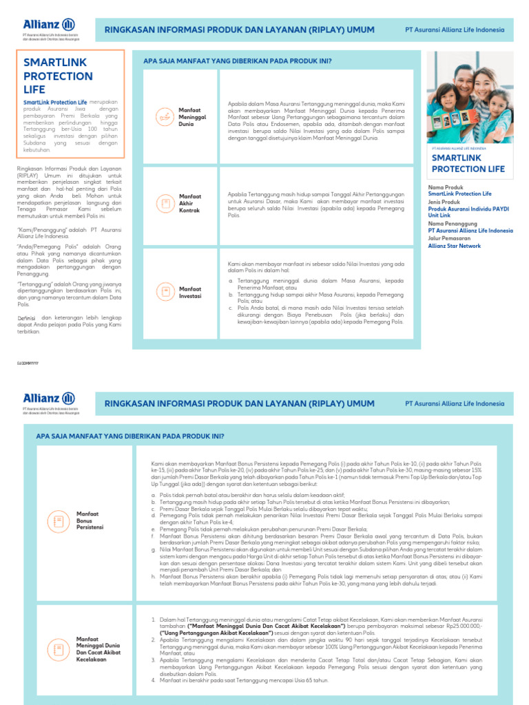 Riplay Umum Smartlink-Protection-Life | PDF | Pengelolaan Keuangan & Uang