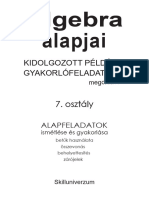 7.osztály Algebrai Kifejezések2 | PDF