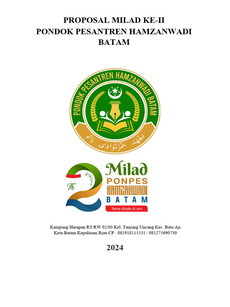 Proposal Milad Ke-2 Pondok Hamzanwadi | PDF | Perjalanan | Kesehatan ...