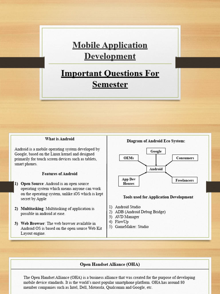 MAD Imporant Semester Questions | PDF | Android (Operating System) | Operating System Families