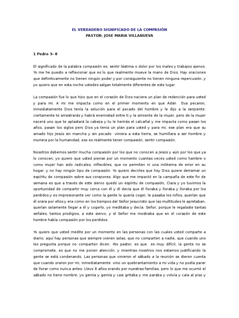 El Verdadero Significado de La Compasión | PDF | Oración | Jesús