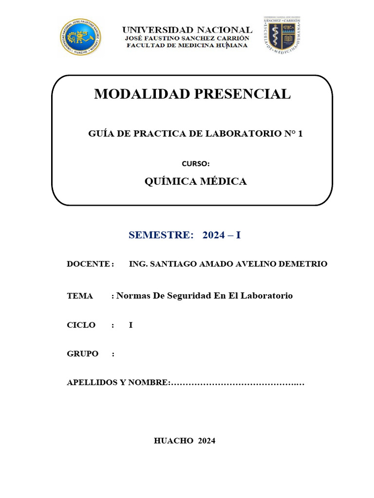 Guia de Practica 1 Normas de Seguridad en El Laboratorio | PDF | Laboratorios | Radiación