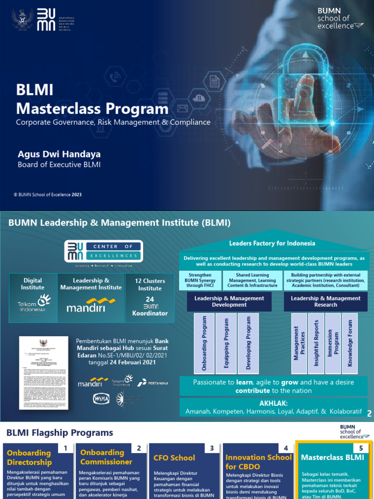 BLMI Masterclass: Governance & Compliance | PDF | Regulatory Compliance ...