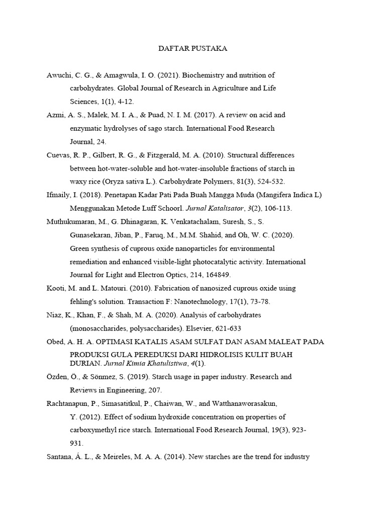 Daftar Pustaka Karbo Pdf Chemistry