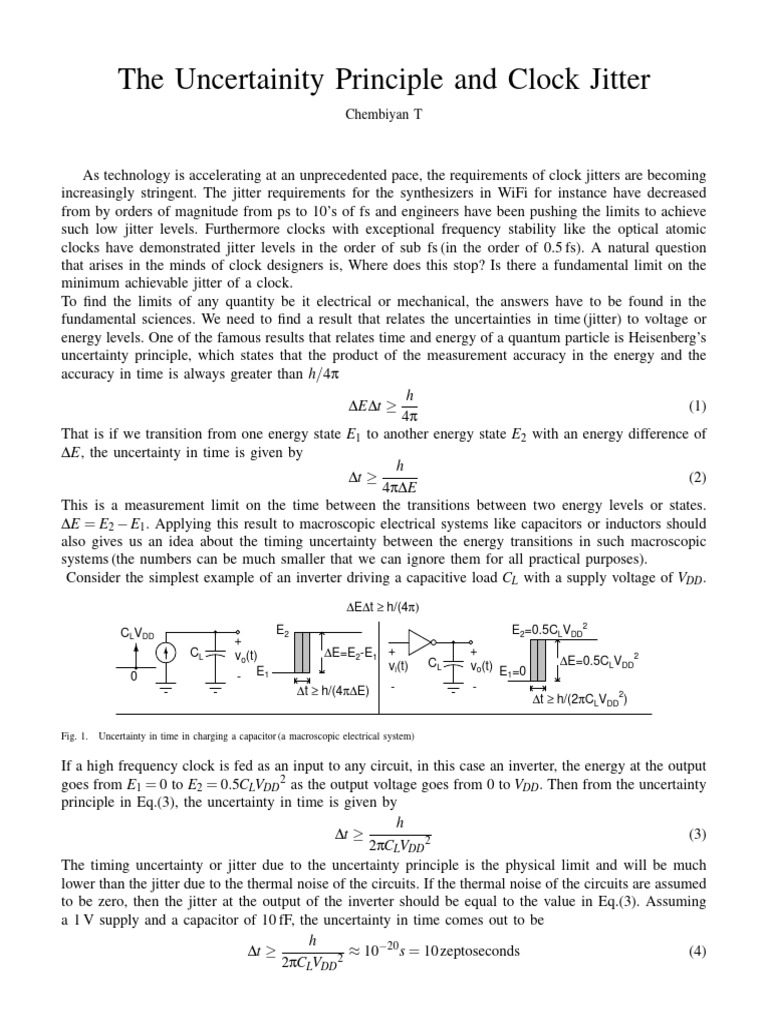 Uncertainty Principle and Clock Jitter 1707406933 | PDF | Uncertainty Principle | Capacitor