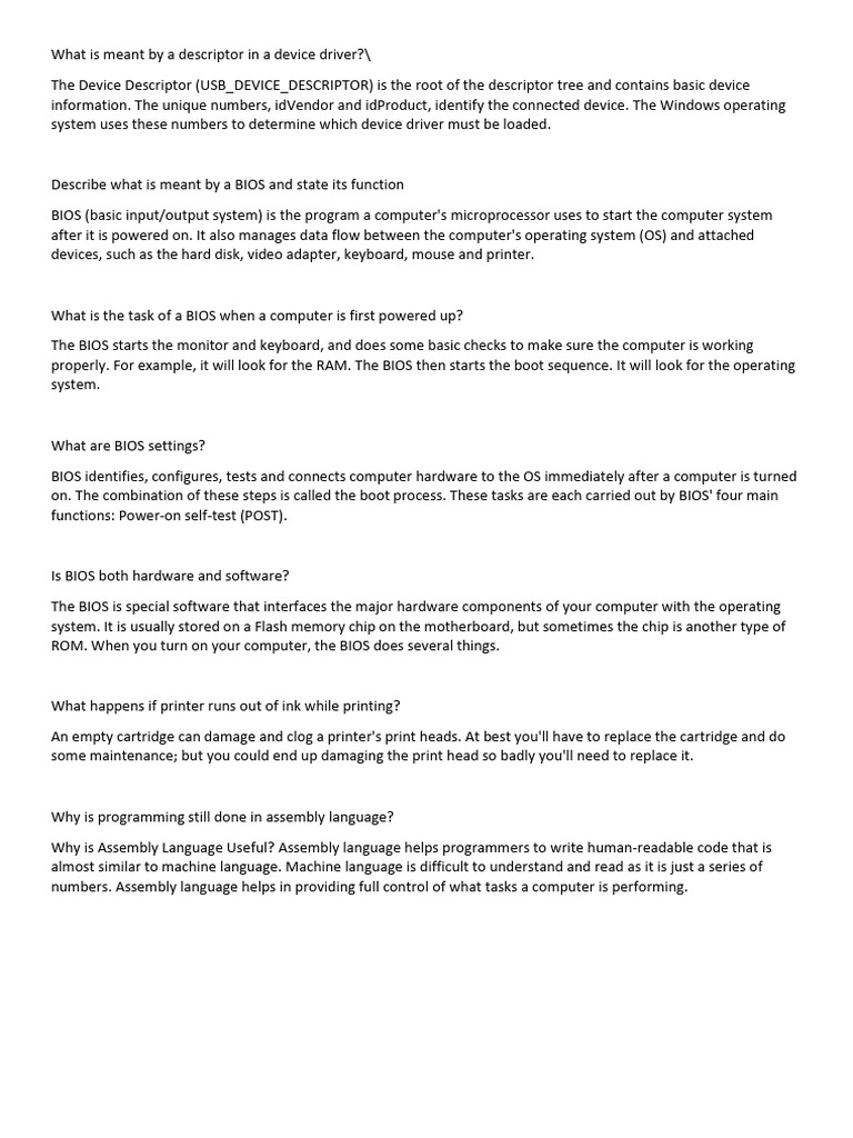 Computer Olevel Chapter 4 QA | PDF