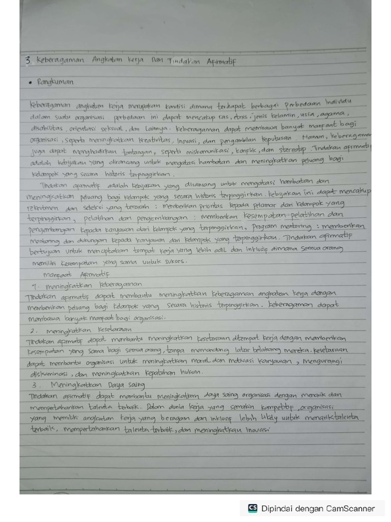 Anggi Palasyati D1 (Keberagaman Angkatan Kerja Dan Tindakan Afirmatif ...