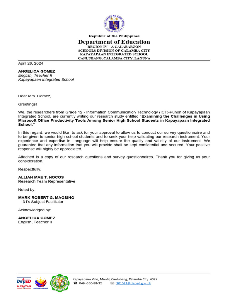 Validation-Letter-3is-Draft-1.1 TH | PDF | Information And ...