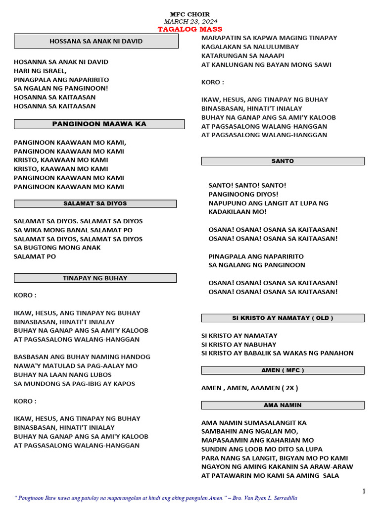 Essgc Easter Tagalog Mass 31-03-2024 | PDF