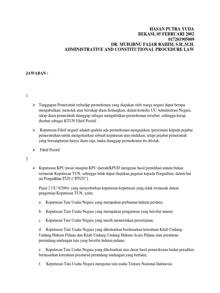 Administrative and Constitutional Procedure Law - Dr. Muh. Ibnu Fajar ...