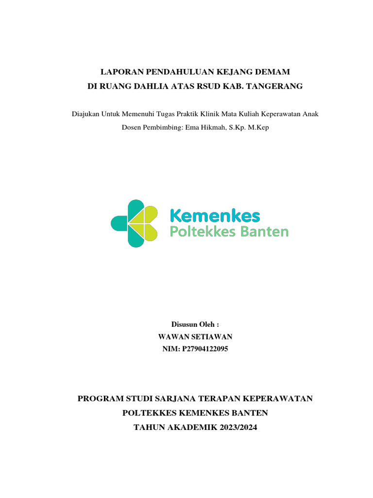 Laporan Kejang Demam Anak RSUD Tangerang | PDF | Sains & Matematika