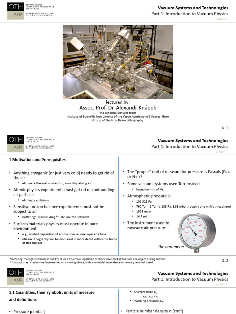 Chapter 1 Introduction To Vacuum Physics | Download Free PDF | Gases | Fluid Dynamics