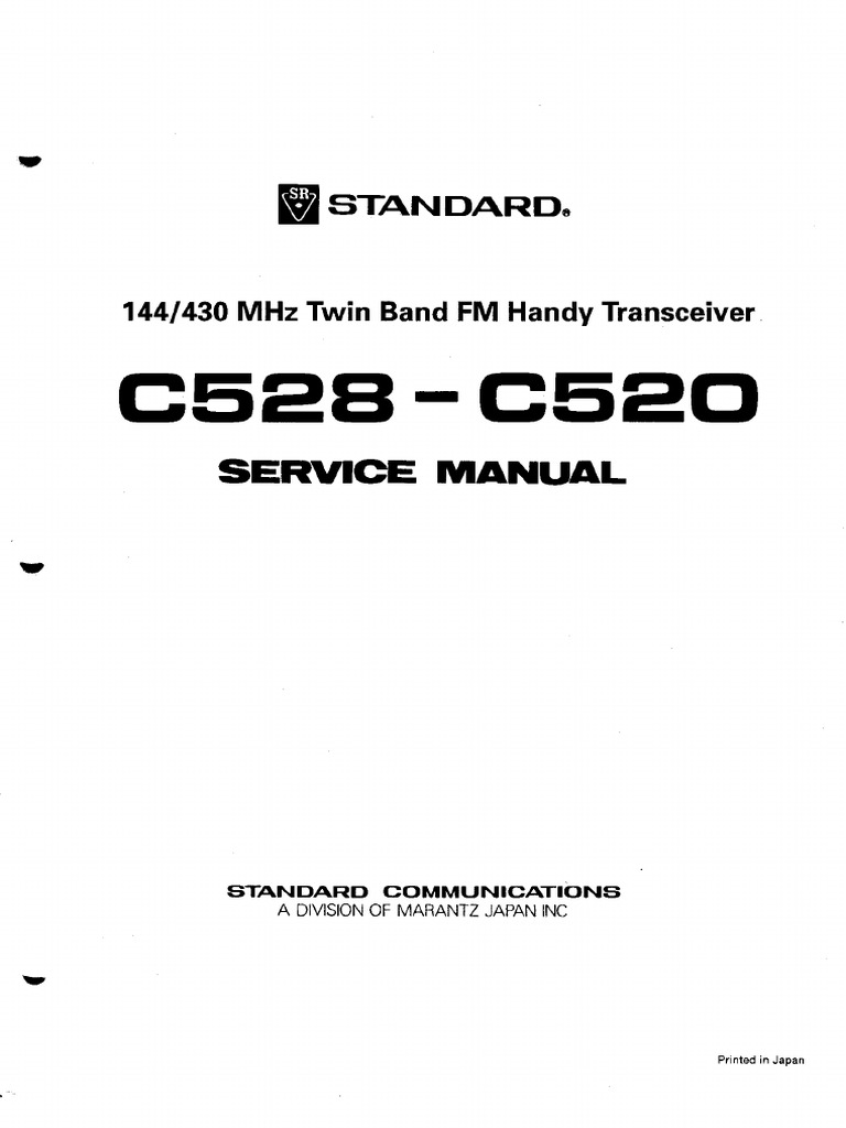 Standard C528 520 Service Manual | PDF