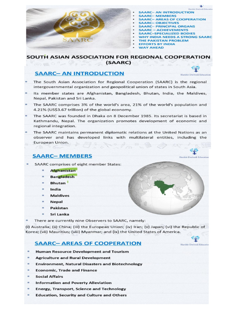 Saarc Indian Asian Association | PDF