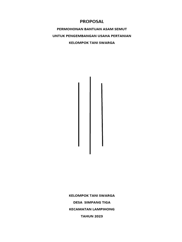 Proposal Asam Semut Simpang Tiga Swarga | PDF