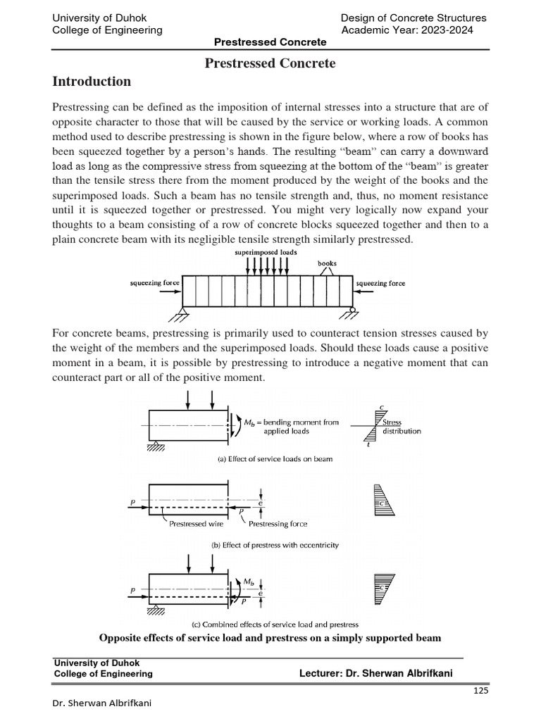 Prestressed Concrete-1 | Download Free PDF | Prestressed Concrete | Beam (Structure)