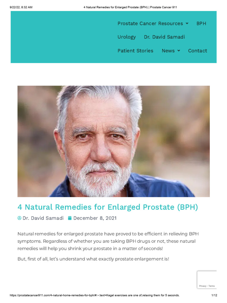 Natural Remedies for Enlarged Prostate | PDF | Prostate | Clinical Medicine