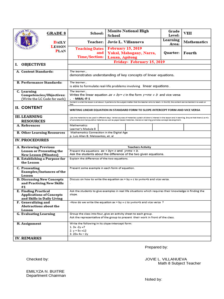 daily log | PDF | Learning | Teaching