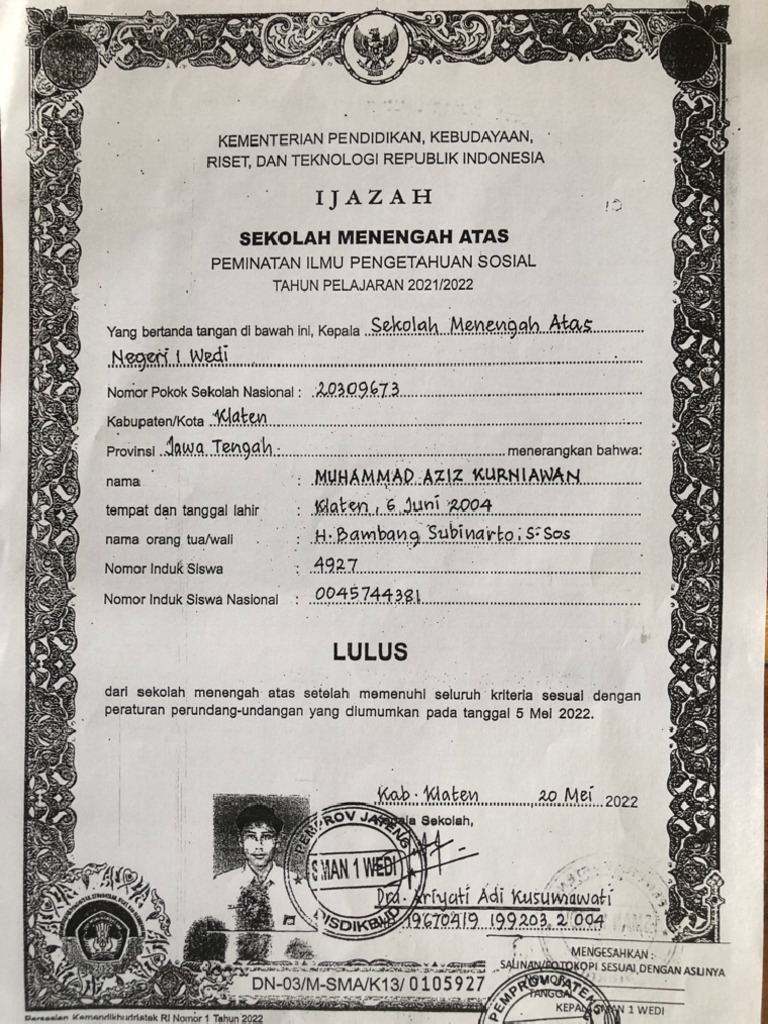 FC Ijazah Sma | PDF