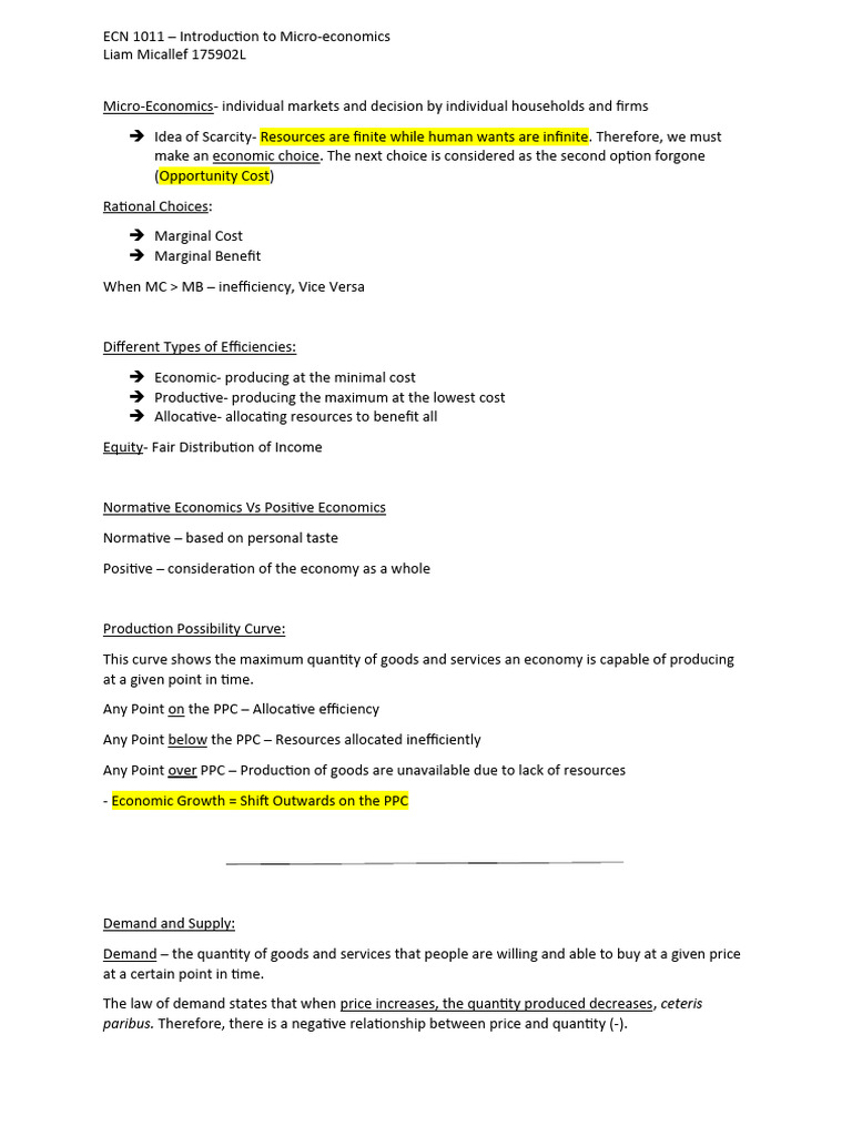 Demand and Supply Micro First Year | PDF | Demand | Demand Curve