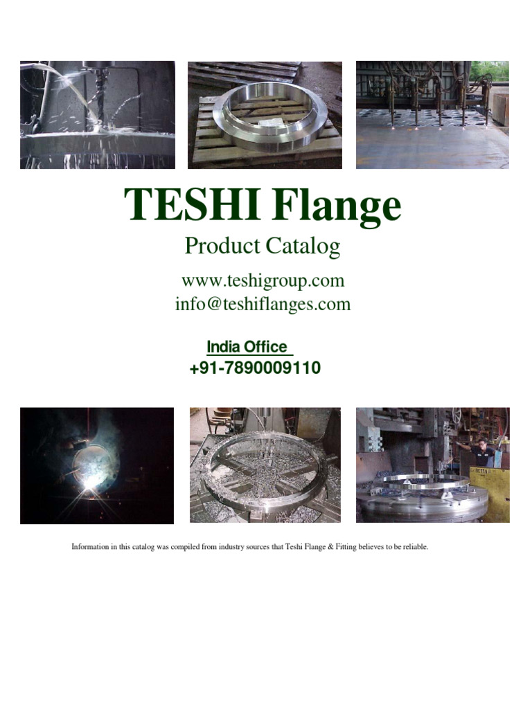 Teshi Flange Product Catalog | PDF | Pipe (Fluid Conveyance ...