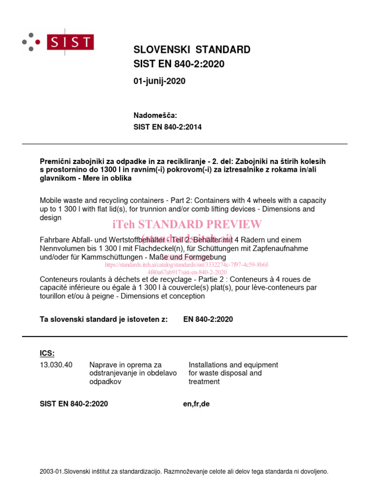 SIST-EN-840-2-2020 Sample | PDF | Computers | Technology & Engineering