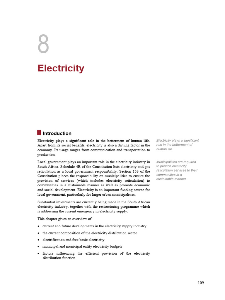 Chapter 8 - Electricity | Download Free PDF | Electricity Generation | Electric Power Transmission